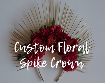 Spike flower crown | Etsy