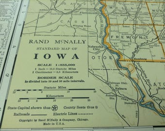 Iowa railroad map | Etsy