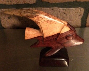 Wood angel fish | Etsy