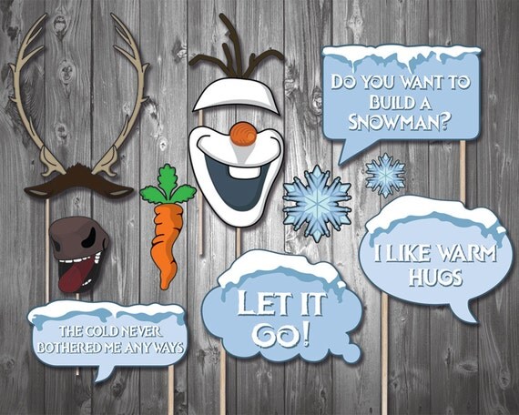 Frozen Photo Booth Props // Party Decorations// Instant