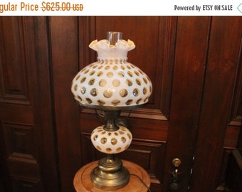 Fenton coin dot lamp | Etsy