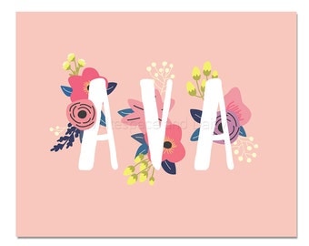 Name art ava | Etsy