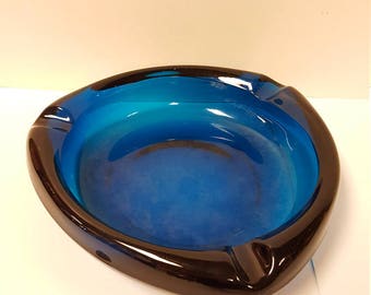 Large glass ashtray | Etsy