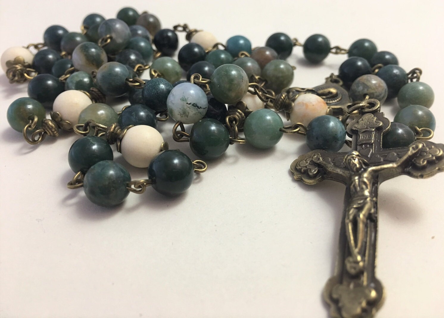 Catholic Rosary 8mm Gemstone Rosary Jasper Bead Rosary