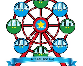 Ferris wheel clipart | Etsy