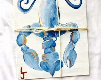 Crawfish painting | Etsy