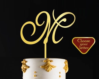 Letter m cake topper | Etsy