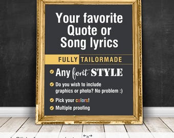 Custom song lyrics | Etsy