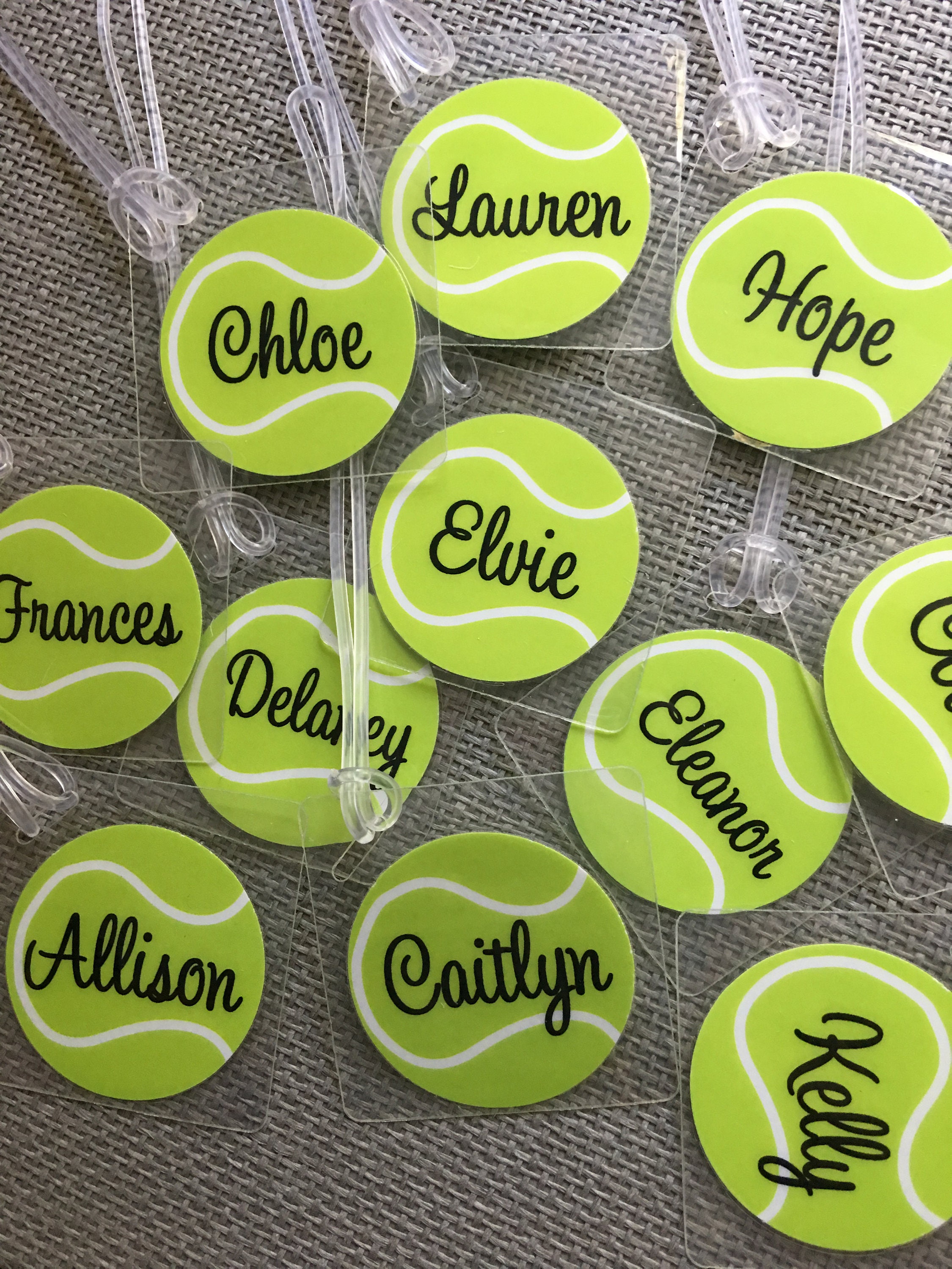 Tennis Bag Tag Tennis Name Tag Kids Bag Tag Tennis