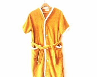 Yellow bathrobe | Etsy