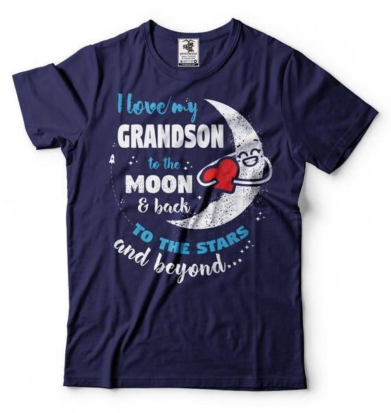 I Love My Grandson T-Shirt Grandparents T-Shirt