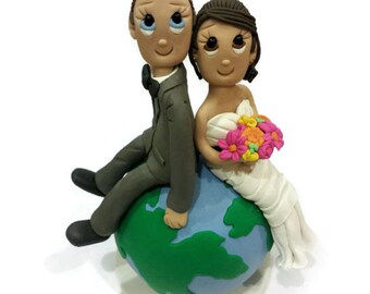 Globe cake topper | Etsy