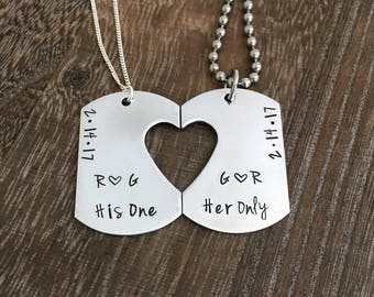 Couples dog tag | Etsy