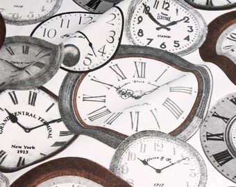 Clock fabric | Etsy