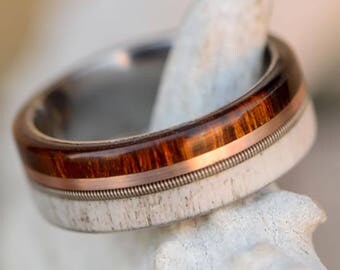 Elk antler ring | Etsy