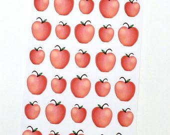 20 glitter apple stickers apple planner stickers apple