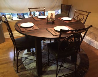 Dining Table Modern with Walnut Slab