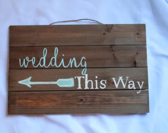 Wedding arrow sign | Etsy
