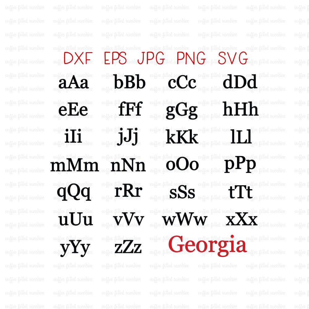 GEORGIA SVG File SVG Letters Vector Letters svg font