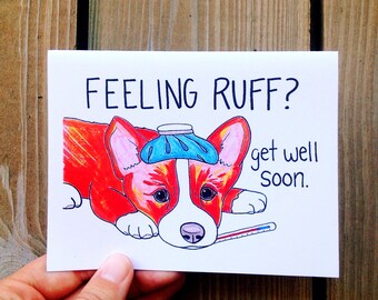 Corgi card | Etsy