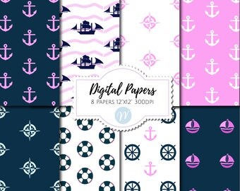 Pink nautical | Etsy