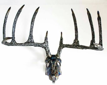 Metal deer skull | Etsy