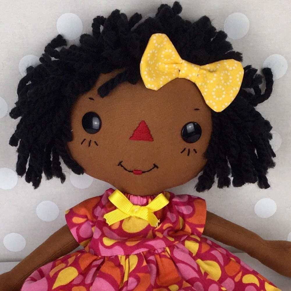Cinnamon Annie African American Raggedy Ann Dolls by StepStitches