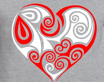 Swirl heart svg | Etsy