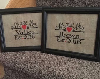 Wedding burlap sign | Etsy