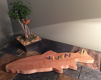 Fish cribbage board | Etsy