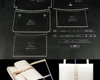 Leather bag template | Etsy