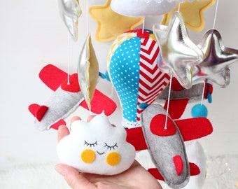 Airplane baby mobile | Etsy