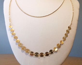 Gold coin necklace | Etsy