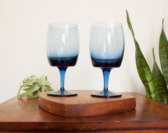 Blue glassware | Etsy