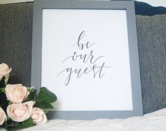 Be our guest print | Etsy
