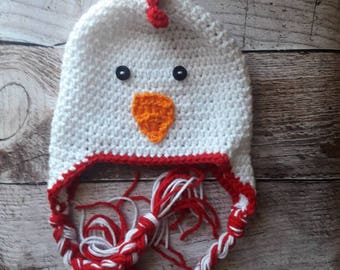 Crochet Rooster Hat Pattern