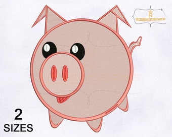 Pig embroidery | Etsy