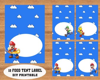 Super mario labels | Etsy