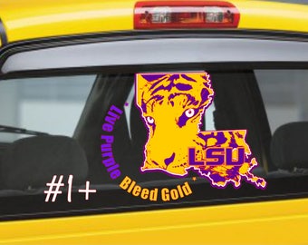 Lsu car decal | Etsy