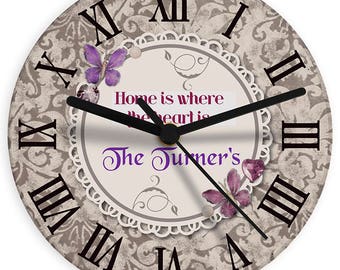 Butterfly clock | Etsy