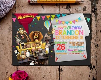 Madagascar invite | Etsy