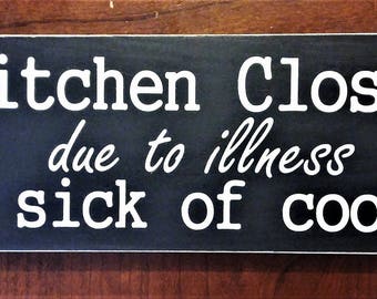 Kitchen closed sign | Etsy