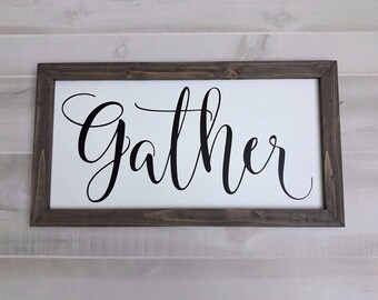 Large gather sign | Etsy
