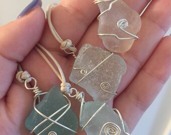 Wire wrap sea glass | Etsy