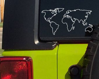 World Map Earth Wall Decal Sticker Atlas Globe Art 1248