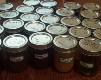 Three Fruit Preserve Jars Machine Embroidery Design 3 Sizes