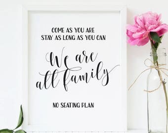 No seating plan sign | Etsy