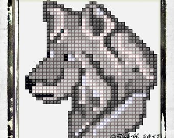 Wolf pattern to bead | Etsy