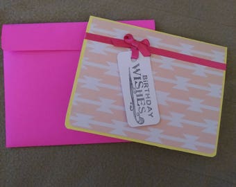 Pink birthday card | Etsy