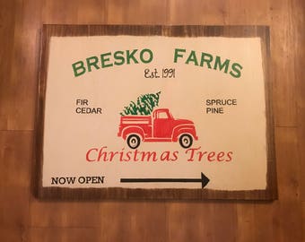 Tree farm sign | Etsy
